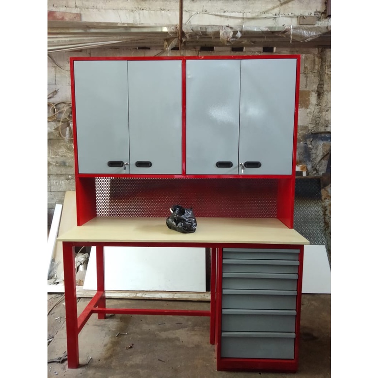 Jual Steel Workshop Table Bench Meja Kerja Industri Bengkel Workstation ...