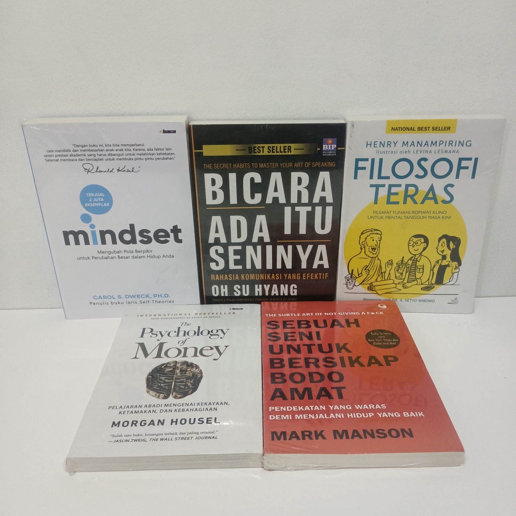 Jual Paket 5 Buku Mindset The Psychology Of Money Filosofi Teras