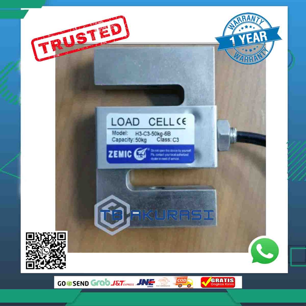 Jual LOAD CELL S/ LOAD CELL TARIK/ LOAD CELL ZEMIC H3/ H3 500KG & 1 TON ...