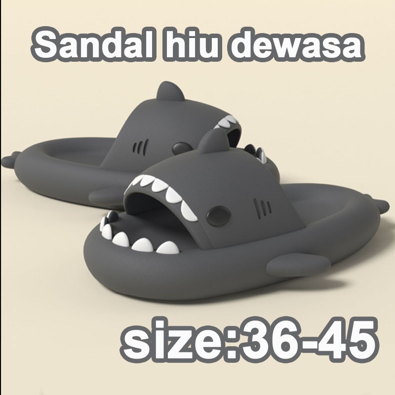 Jual Sandal Hiu Dewasa Sandal Rumah Wanita Couple Sendal Shark Eva ...