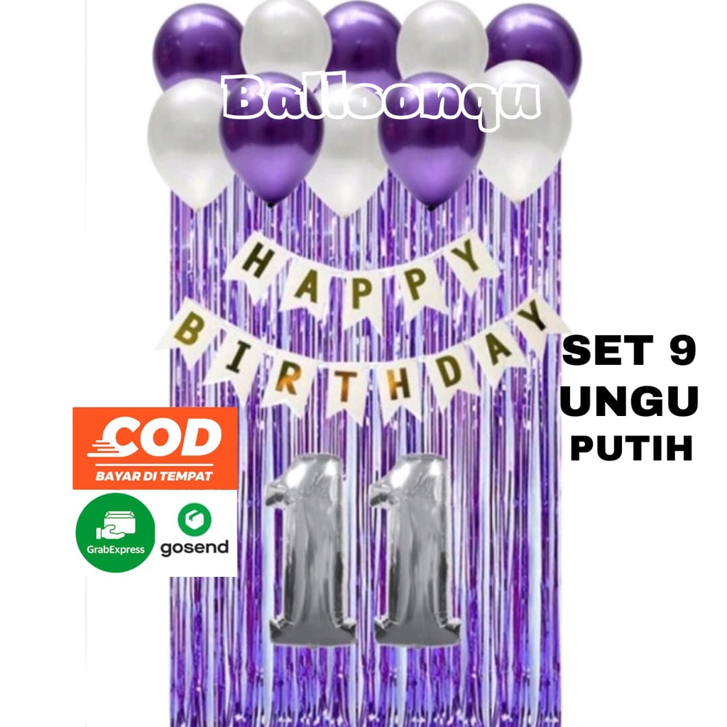 Jual [PAKET] Dekor Ulang Tahun Simple Balon Happy Birthday Dekor Simple ...