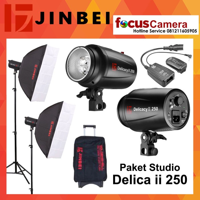 Jual Soft Paket Studio Jinbei Delicacy Ii 250 Free Soft Box - Lampu ...