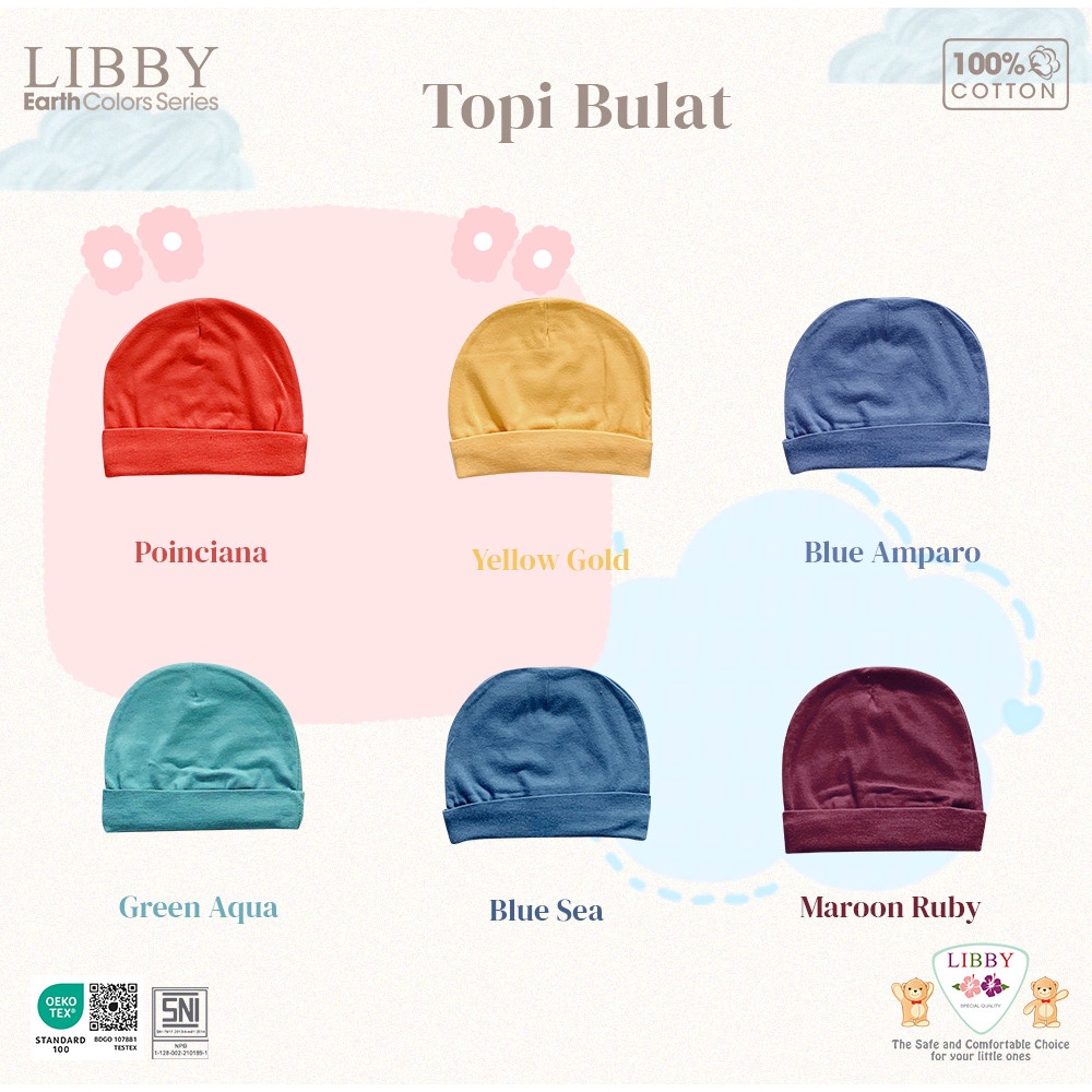 Jual LIBBY Earth Topi Bulat Comfy Set (1 pcs/pack) | Shopee Indonesia