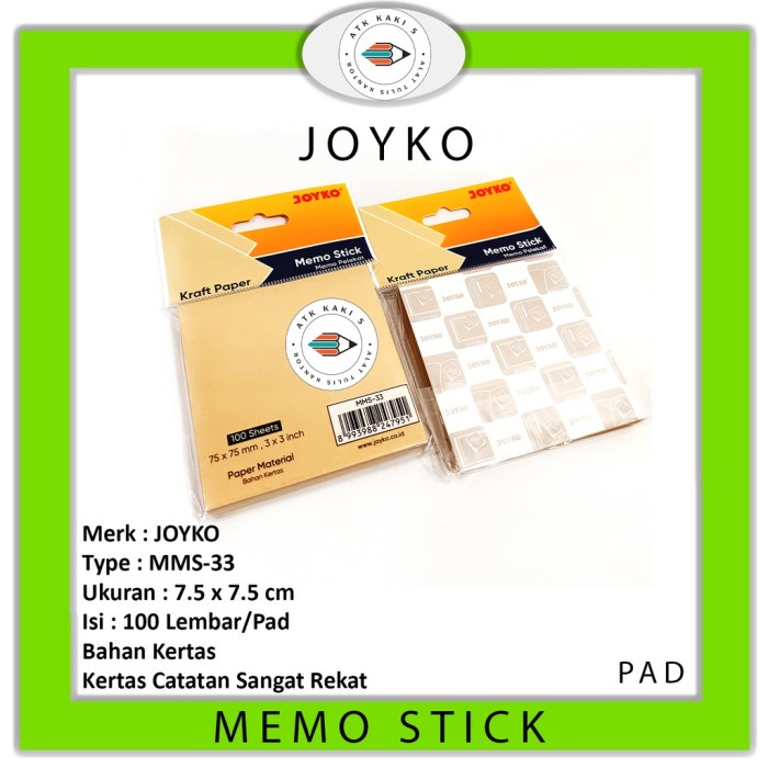 Jual JOYKO - Memo Stick MMS-33 - Pad | Shopee Indonesia