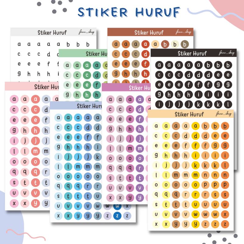 Jual Stiker Huruf / Alphabet Sticker / Stiker Alfabet / Stiker Lucu ...