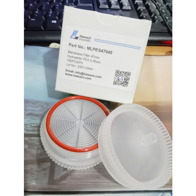 Jual Set PES Membrane Filter Pori 0,45 Um Plus Plastik Syringe Holder ...
