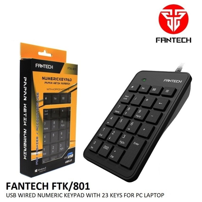 Jual Kpa Fantech Ftk-801 Wired Numeric Keypad Original | Shopee Indonesia