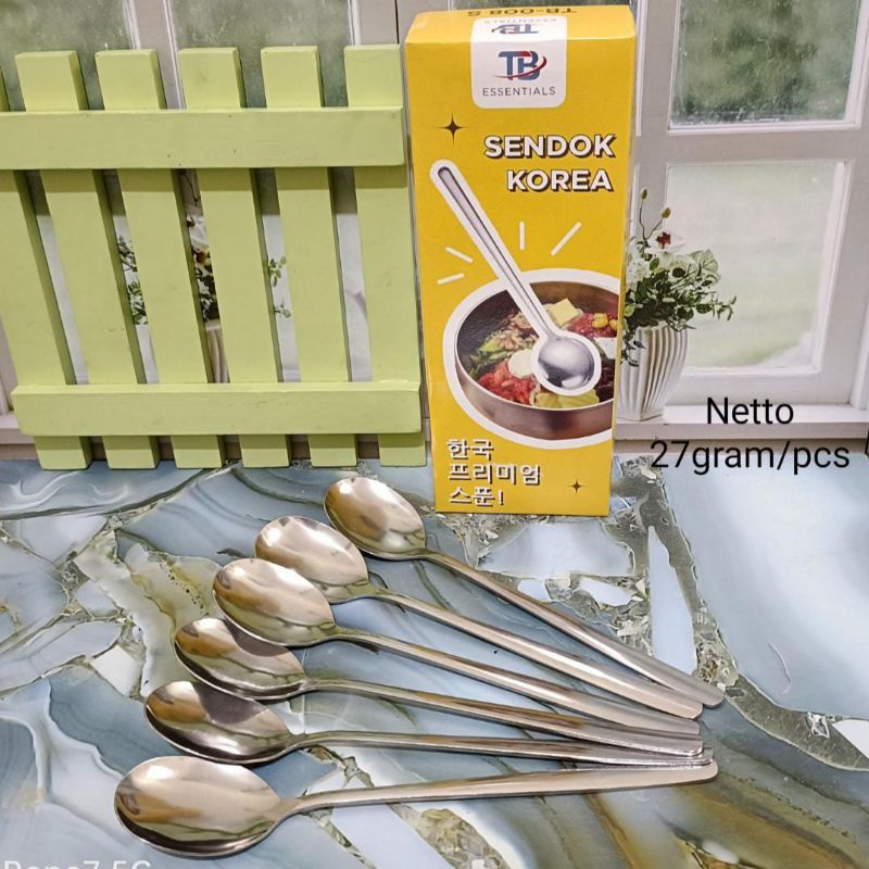 Jual 6PC Sendok Makan Korea Stainless Steel Tebal | Sendok Garpu Korean ...