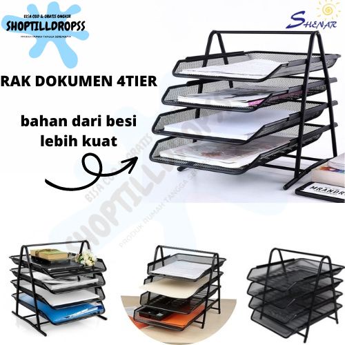 Jual Tercepat&Termurah!! Rak Kertas Dokumen Surat 4 Susun Bahan Besi ...