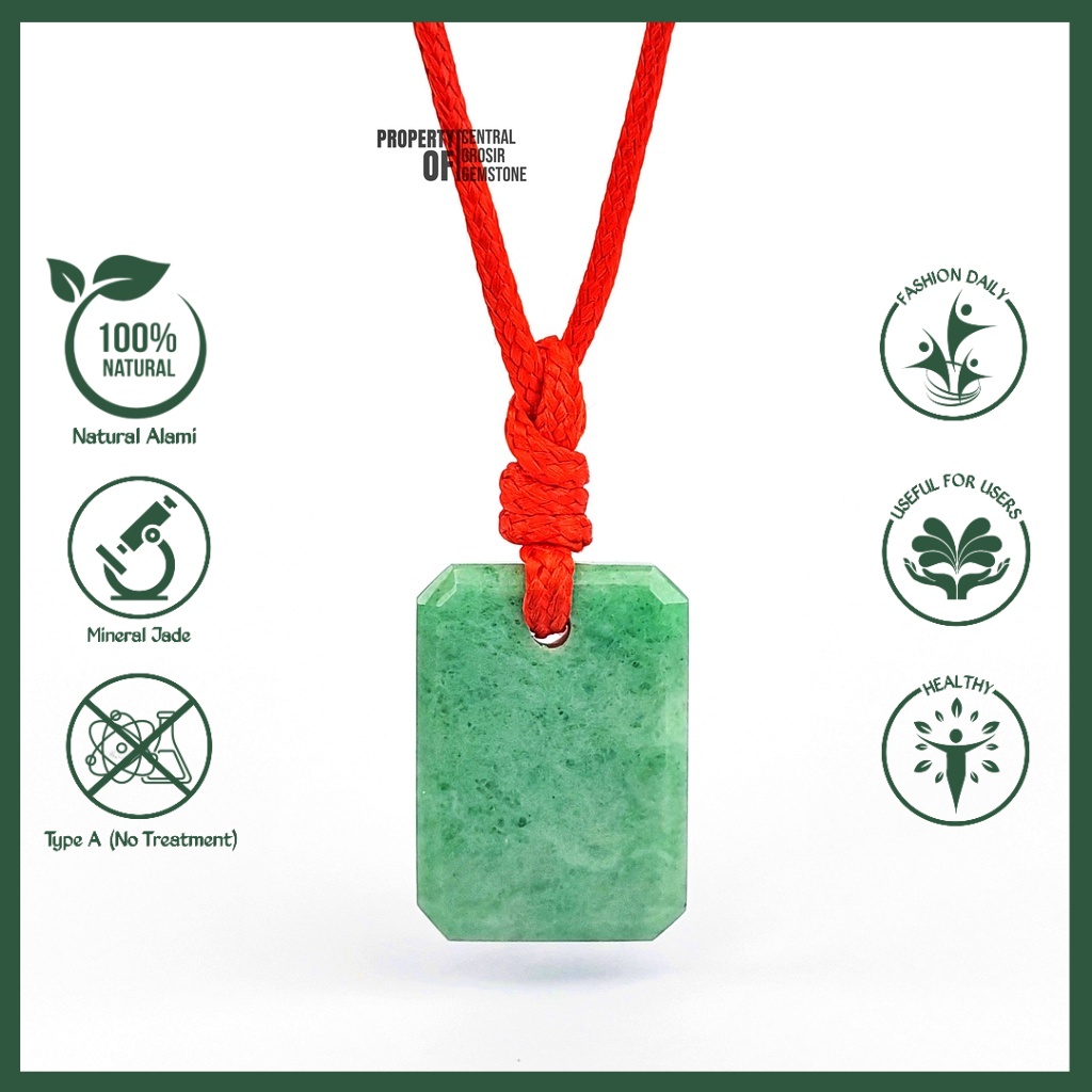 Jual Kalung Liontin Couple Pria Wanita Batu Giok Hijau Asli Natural ...