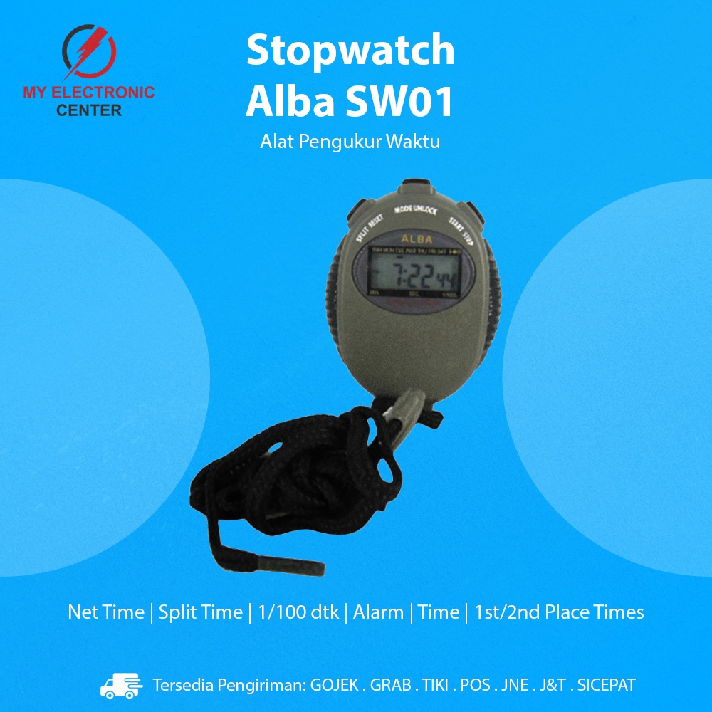 Jual Stopwatch Alba SW01 Alat Pengukur Waktu Stop Watch Alba SW 01 ...