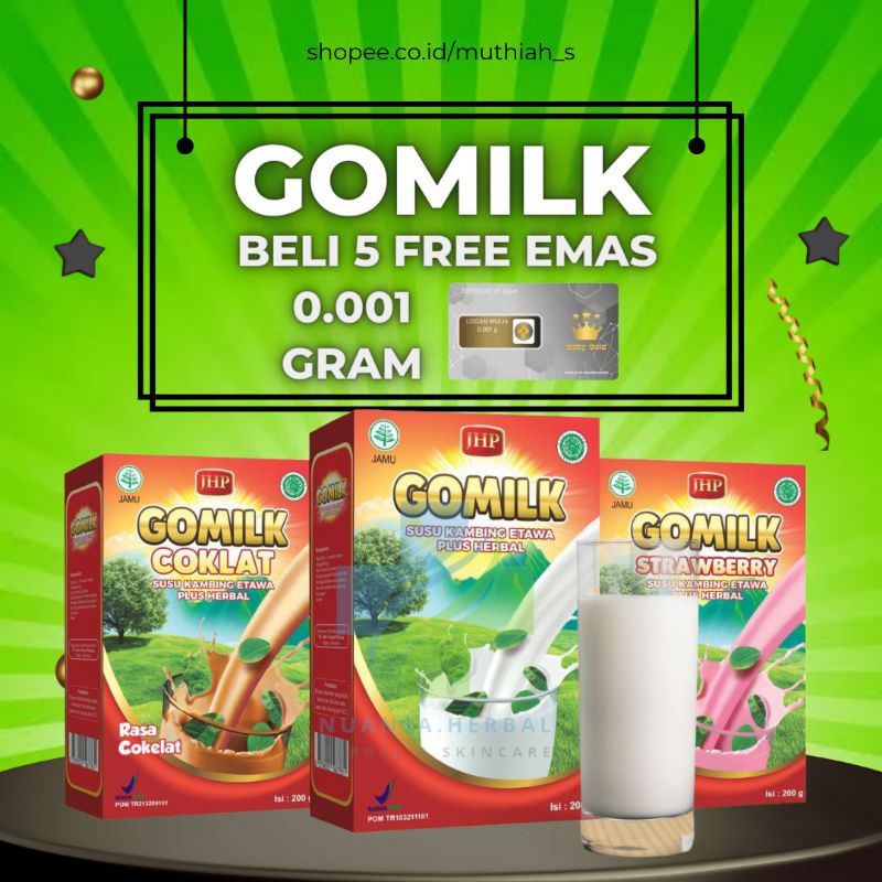 Jual SUSU KAMBING GOMILK ORIGINAL 100% - BELI 5 FREE EMAS | Shopee ...