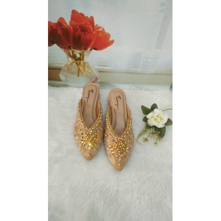 Jual Selop pengantin wanita Hijau Sage,Tan 5cm |Selop wisuda|Selop ...