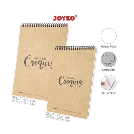 Jual Buku Sketsa Gambar Sketch Book Joyko SKBK-722 - SKBK-722-16K/A4 | Shopee Indonesia