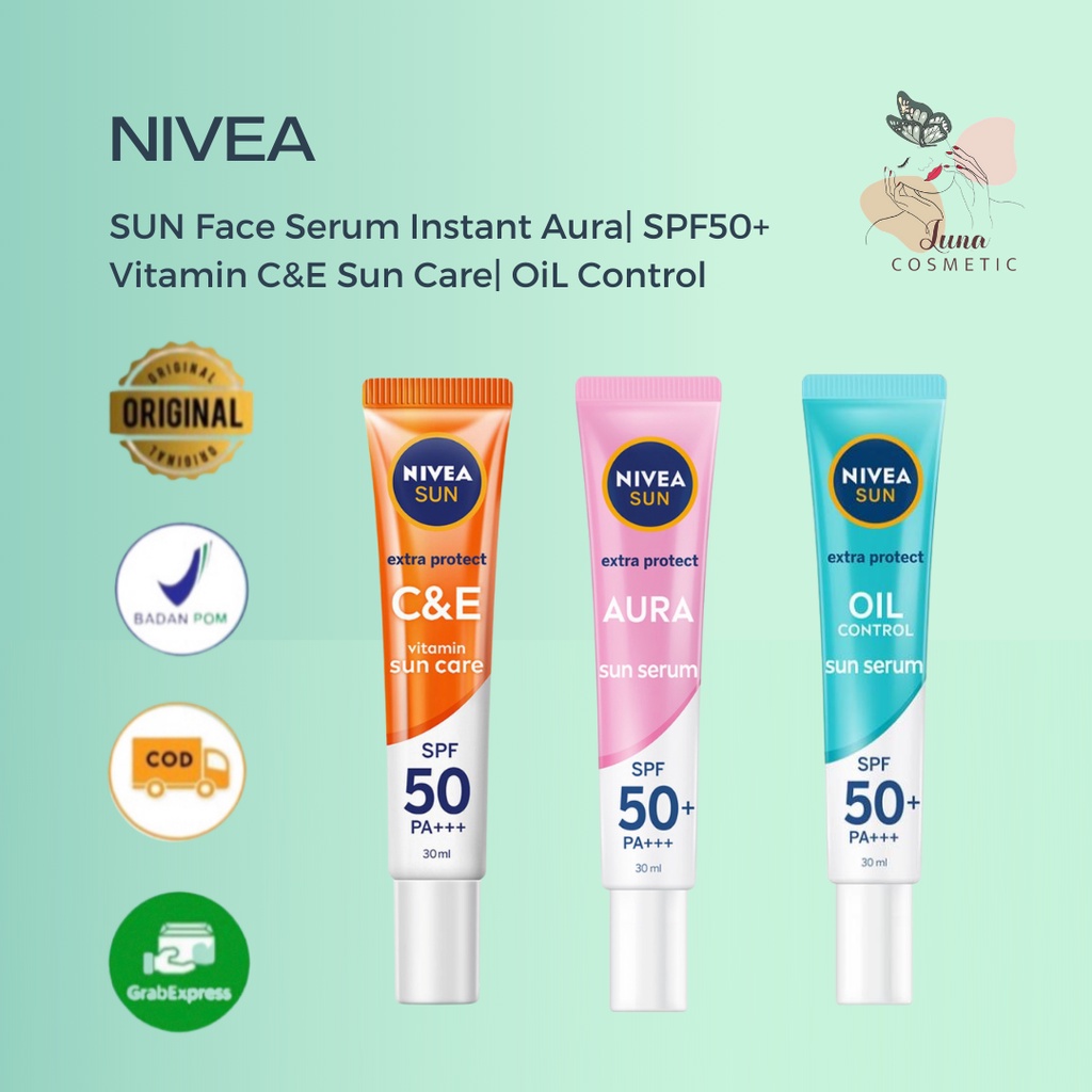 Jual Nivea Sun Face Serum SPF50+ Vitamin C&E Sun Care / Sun Face ...