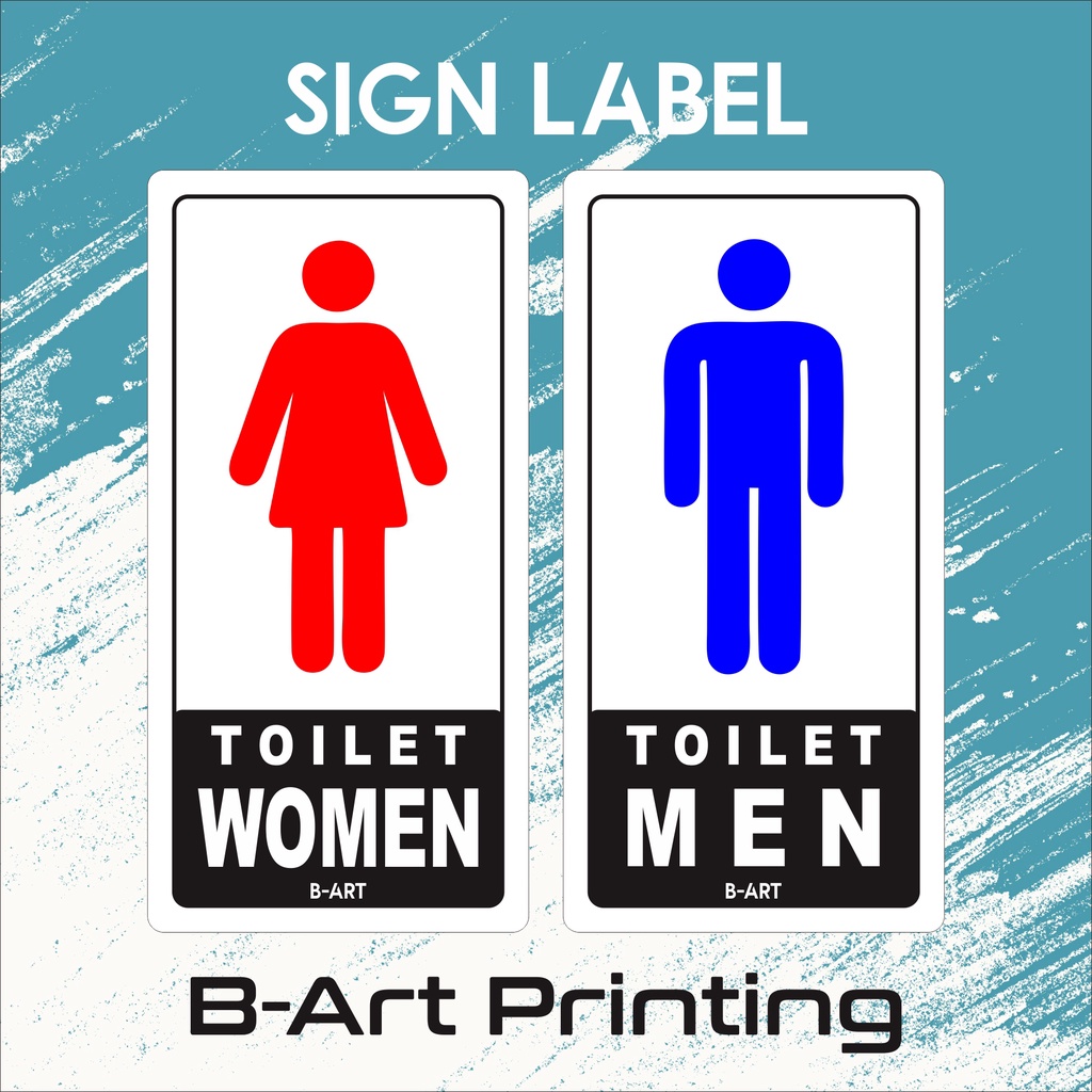 Jual Stiker Himbauan Stiker Sing Akrilik Toilet Man Woman Label Sign ...