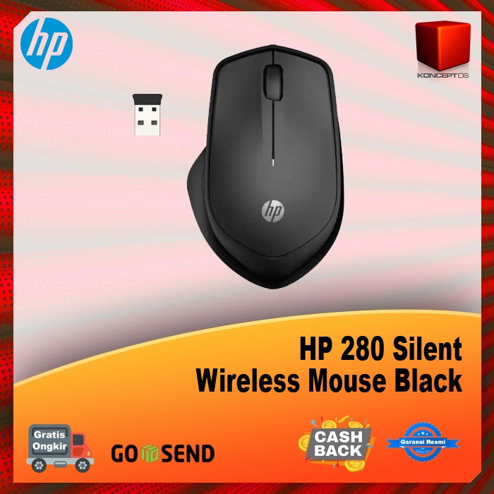 Jual HP 280 Silent Wireless Mouse Black | Shopee Indonesia