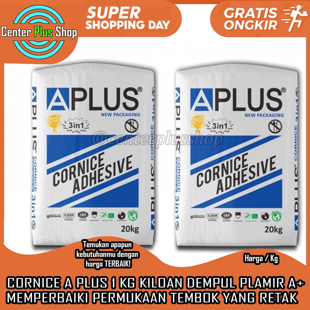 Jual A Plus Kiloan Dempul Plamir Compound Kompon Per 1 Kg Cornice Semen ...