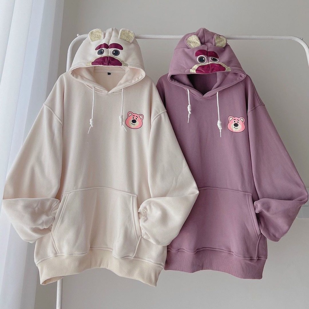 Jual BEAR CUTE HOODIE SWEATER OVERSIZE WANITA KOREAN STYLE SWEATER LUCU ...