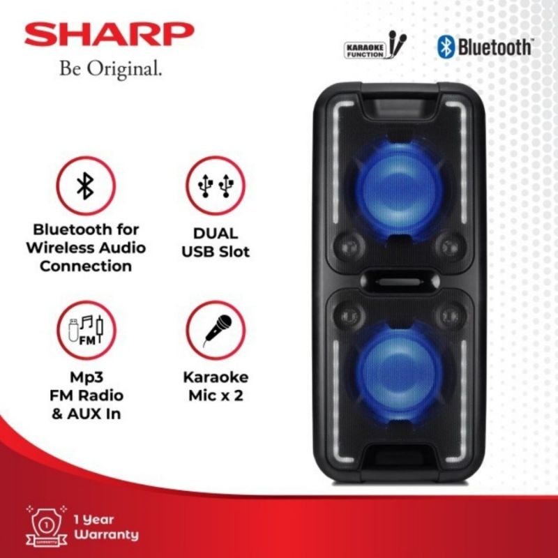 Jual SPEAKER SHARP PORTABLE PARTY SYSTEM PS 920 PS920 | Shopee Indonesia