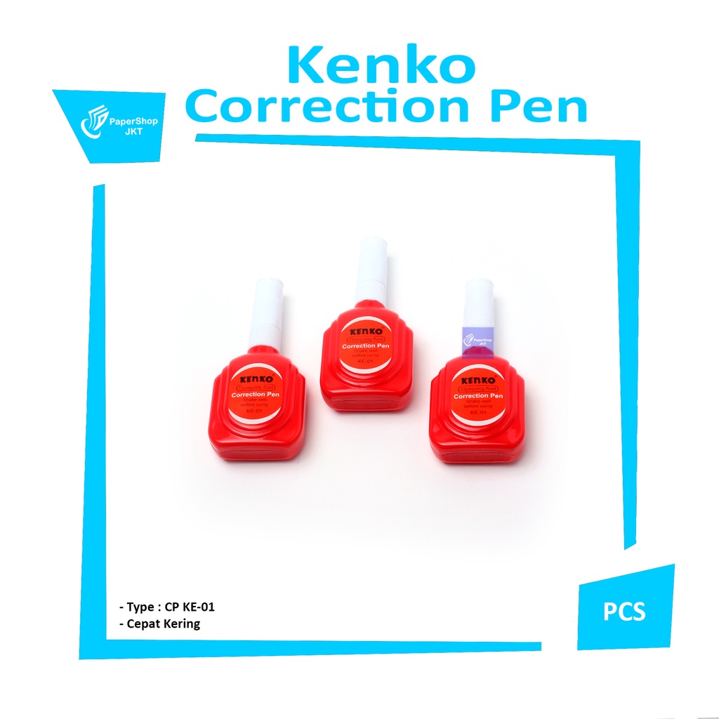 Jual KENKO - Tip-Ex KE-01 Cair - Correction Pen - Pcs | Shopee Indonesia