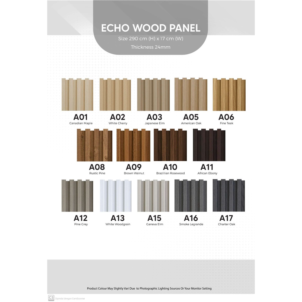 Jual ECHO Wallpanel Series A PVC Motif Kayu / Wood Panel PVC Aksesories Dinding 3D Solid Kayu ...