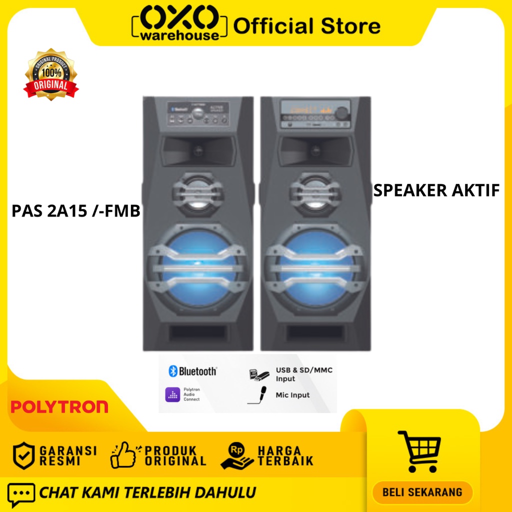 Jual POLYTRON Speaker Aktif PAS 2A15 /-FMB Low Watt Garansi Resmi | Shopee Indonesia