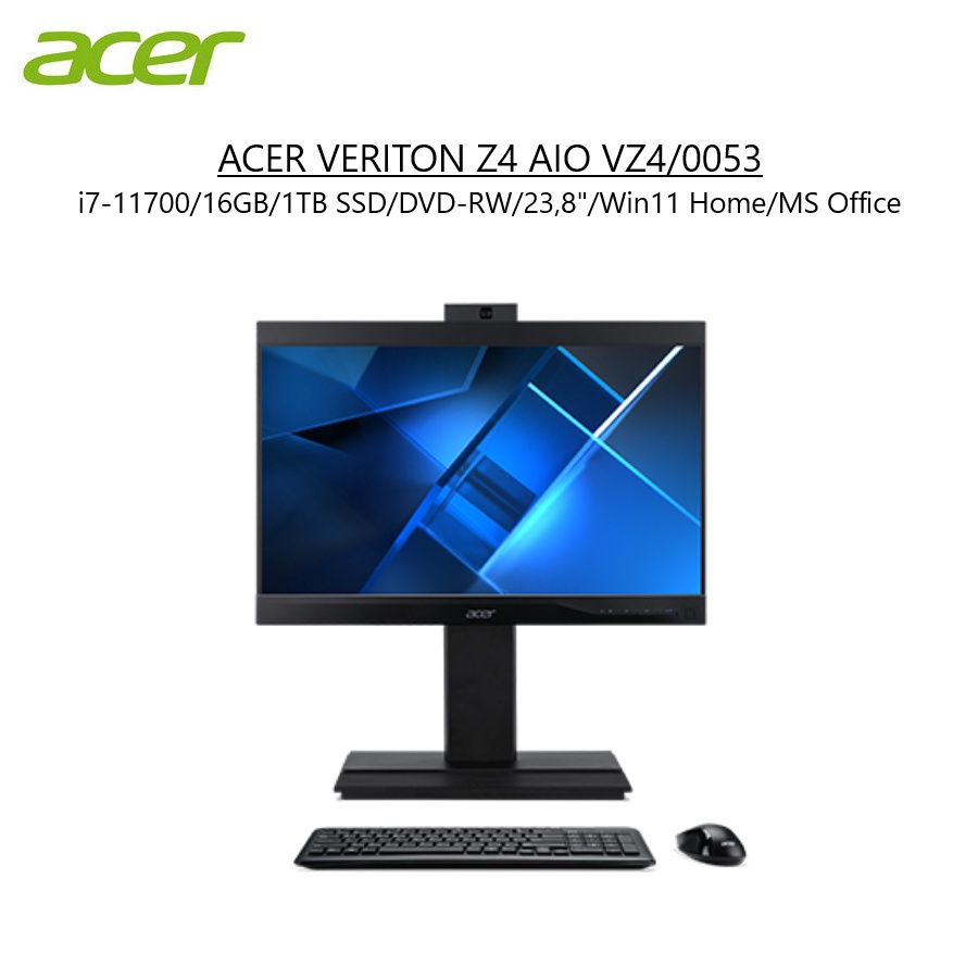 Jual ACER VERITON Z4 AIO VZ4/0053 - i7-11700/16GB/1TB/DVD-RW/23,8 ...