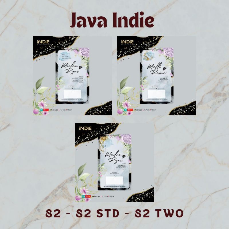 Jual Blangko Undangan Java Card INDIE 82, 82 STD, 82 TWO 3D Foil ...