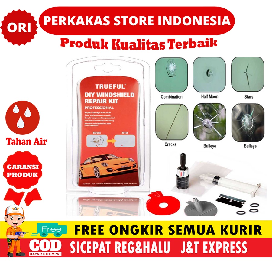 Jual PAKET LENGKAP LEM KHUSUS KACA RETAK MOBIL TANPA BEKAS ASLI ORIGINAL TRUEFUL | Shopee Indonesia