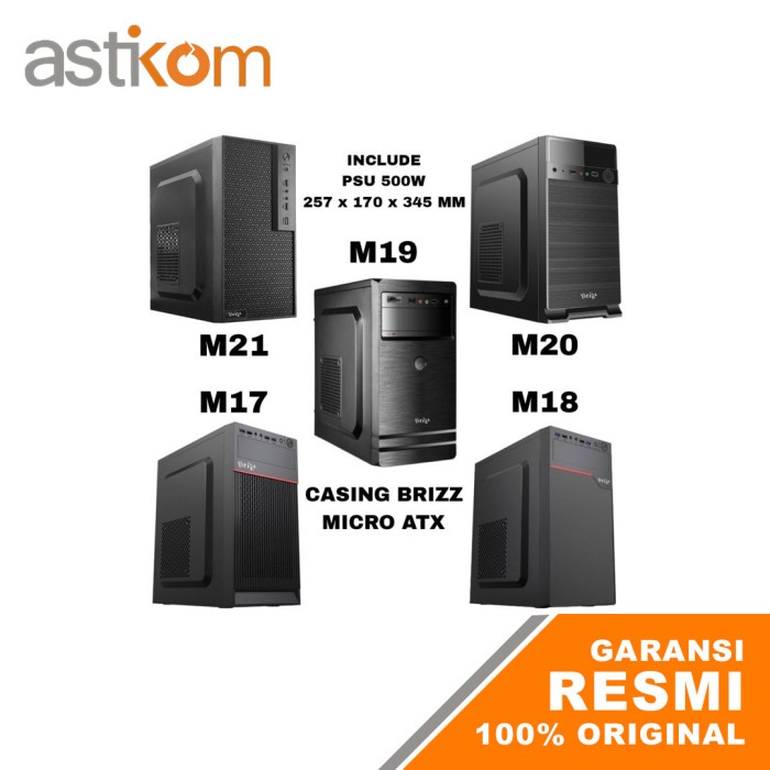 Jual Casing PC Brizz M17 M18 M20 M21 M-ATX PSU 500W | Shopee Indonesia