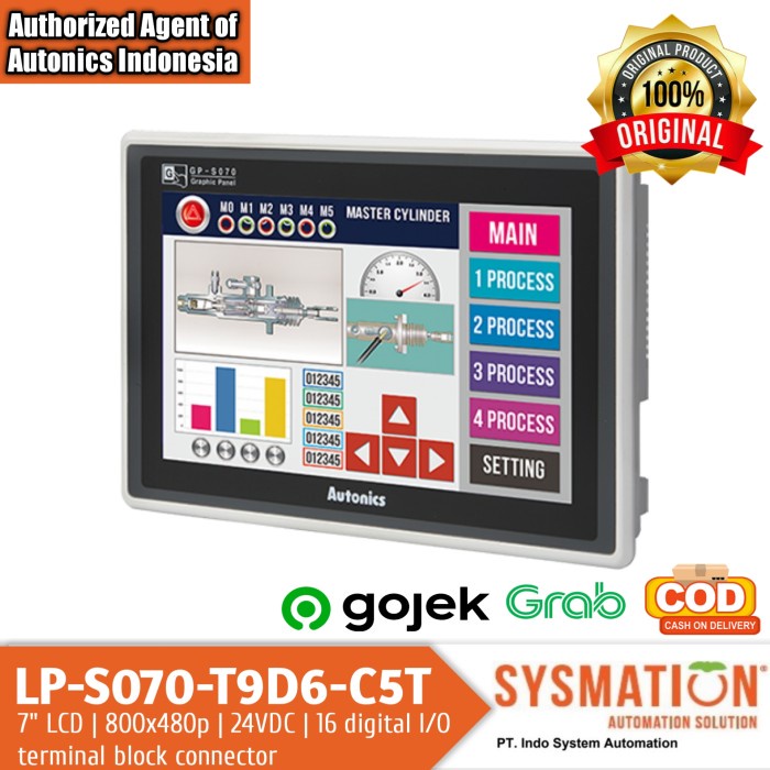 Jual PLC PLUS HMI touchscreen 7in Logic Panel Autonics LP-S070-T9D6-C5T V2 | Shopee Indonesia