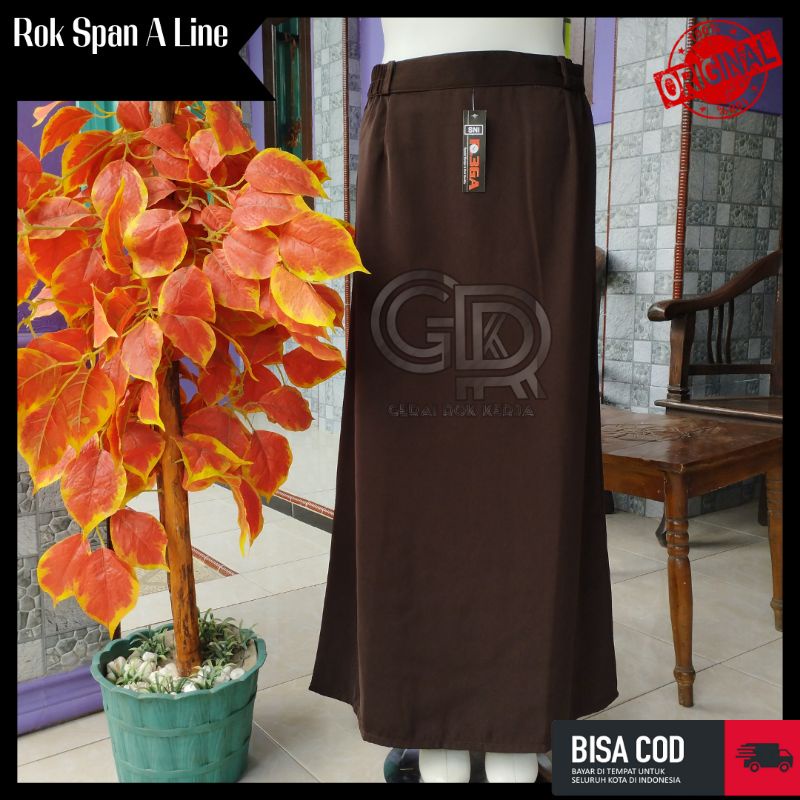 Jual Rok Panjang Model A Line Rok Span Panjang Rok Coksu Rok Putih ...