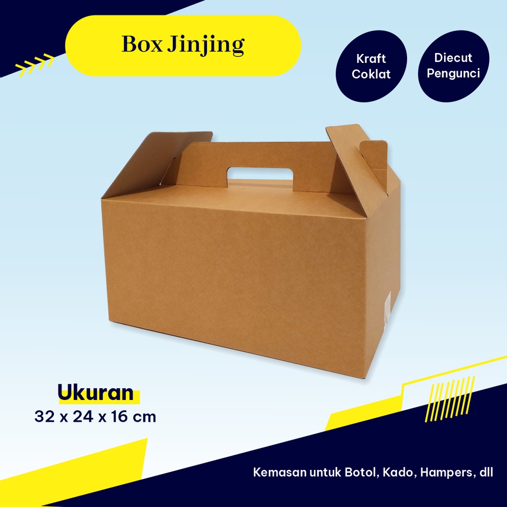 Jual Kardus Box B FLUTE -(Ukuran 32 x 24 x 16 cm)- Box Jinjing / Box Hampers Lebaran - Bisa ...