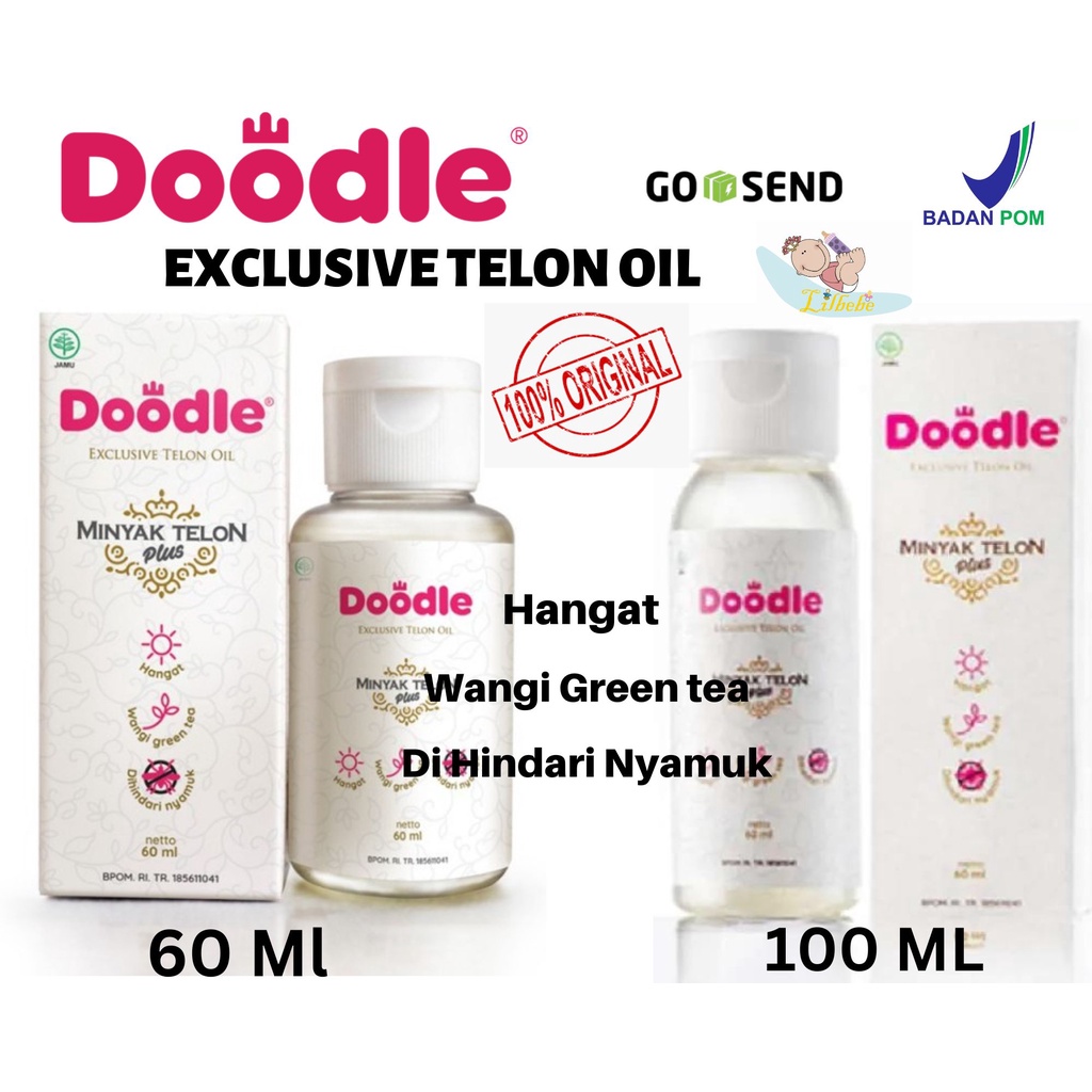 Jual Doodle Exclusive Telon Oil 100ml / Travel Size 60ml - Minyak Telon ...