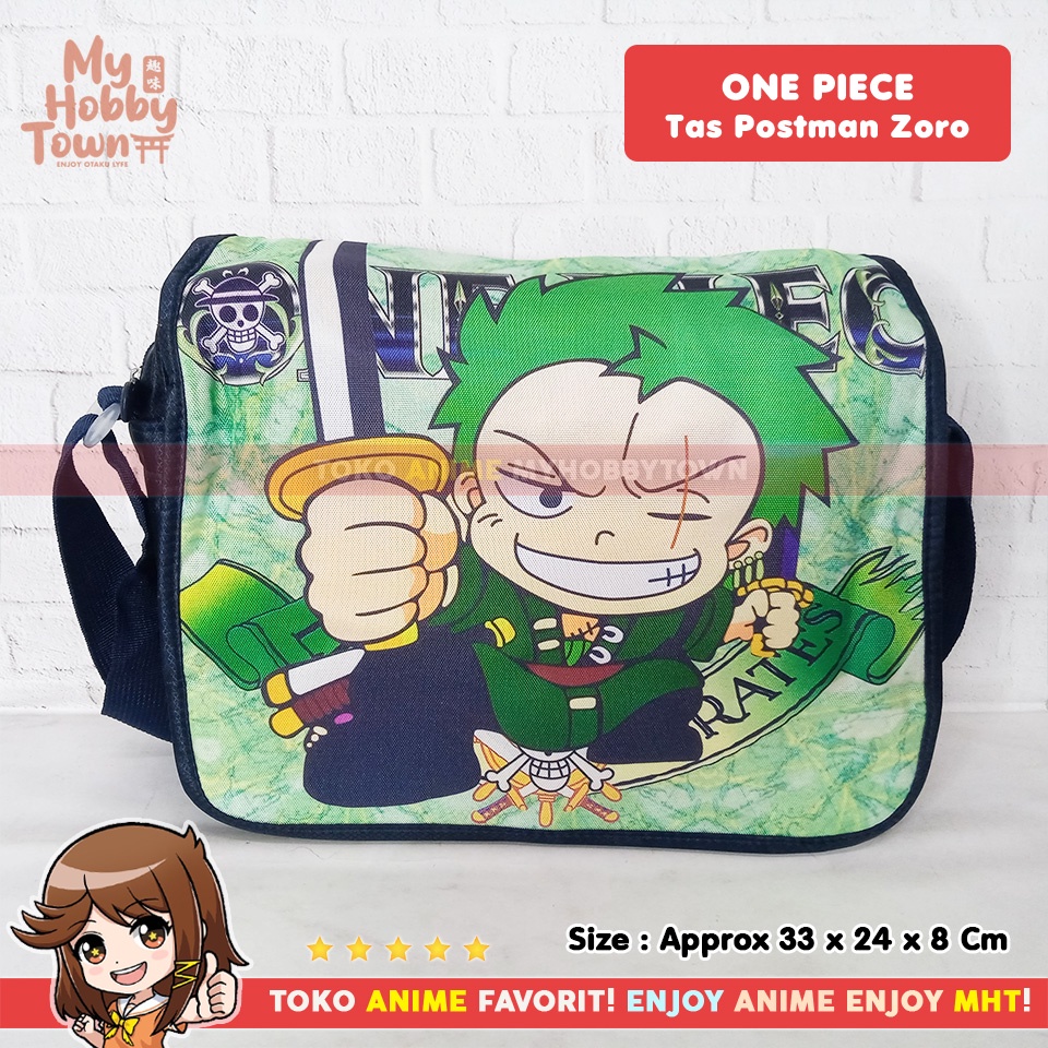 Jual Tas Selempang Postman Messenger Sling Bag Anime One Piece Roronoa ...