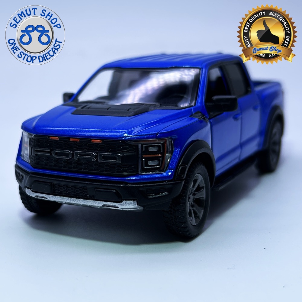 Jual Kinsmart 2022 Ford F-150 Raptor Polos Miniatur Mobil Ford F150 1: ...