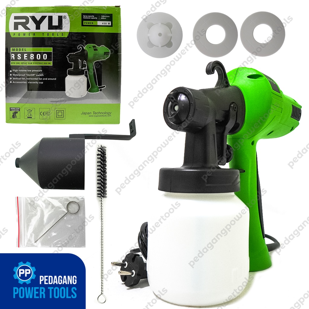Jual RYU RSE800 MESIN SPRAY GUN LISTRIK ALAT SEMPROT CAT TEMBOK PAINT ...