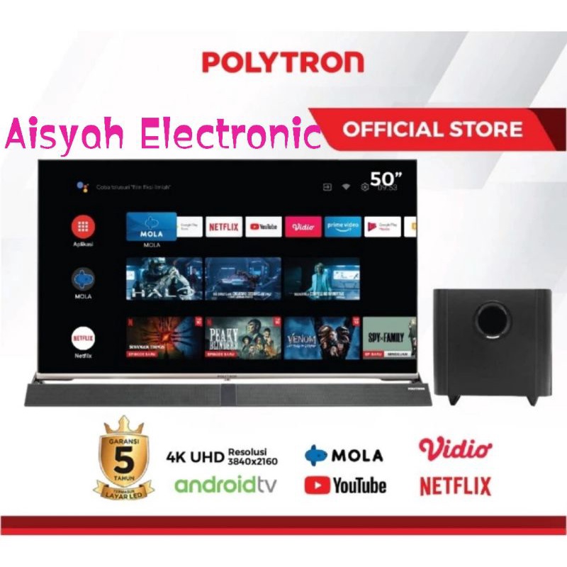 Jual ANDROID TV POLYTRON 50BUG5959 50 INCH UHD 4K GARANSI 5 TAHUN ...