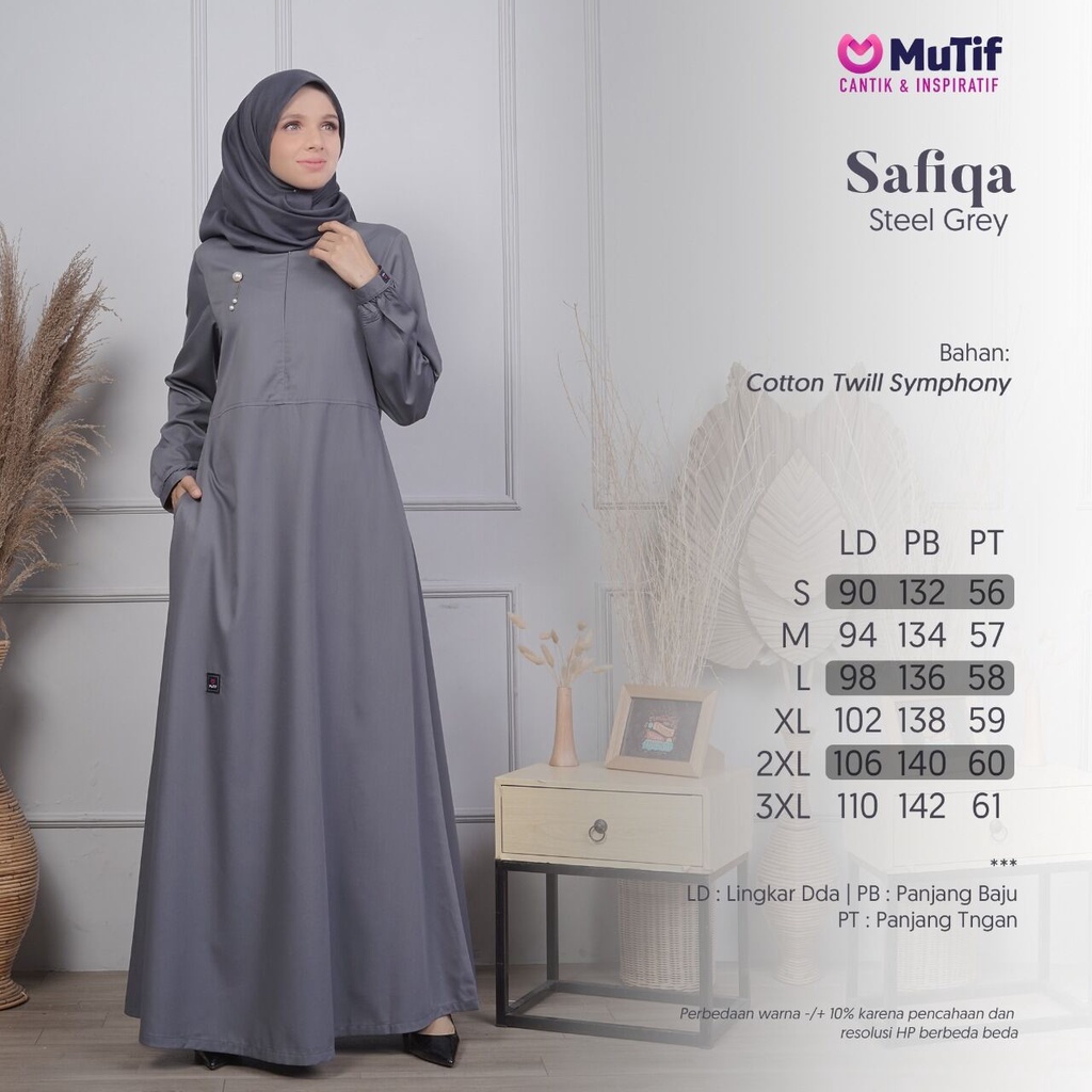 Jual MuTif 100% ORI | Safiqa Steel Grey New | Safiqa Super White ...