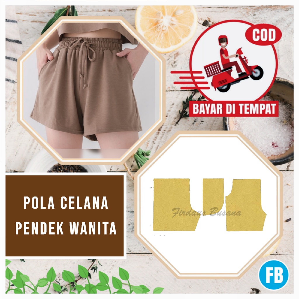 Jual 【COD】Pola Celana Pendek Wanita Dewasa | Pola Celana Wanita | Pola Instan | Pola Jiplak ...