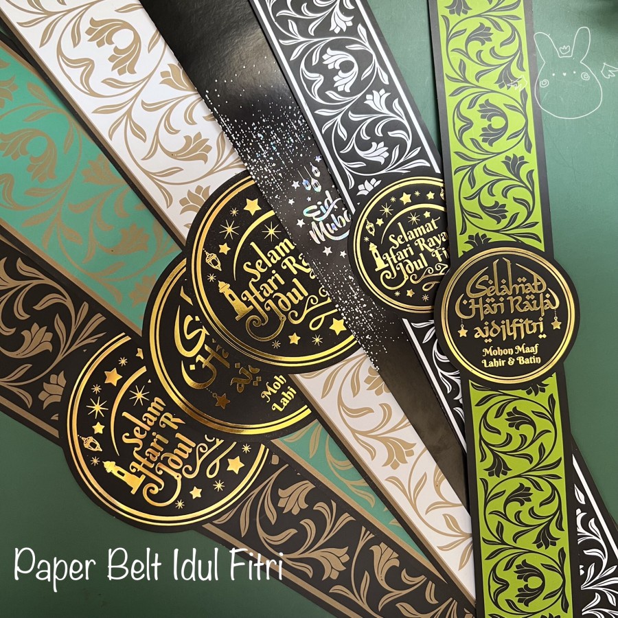 Jual Paper Belt Idul Fitri/ Lebaran| Eid Mubarak| Sleeve| Kertas Sabuk ...