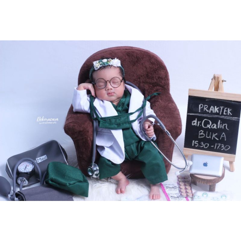 Jual kostum dokter anak baju nakes bayi kostum dokter bayi kostum ...