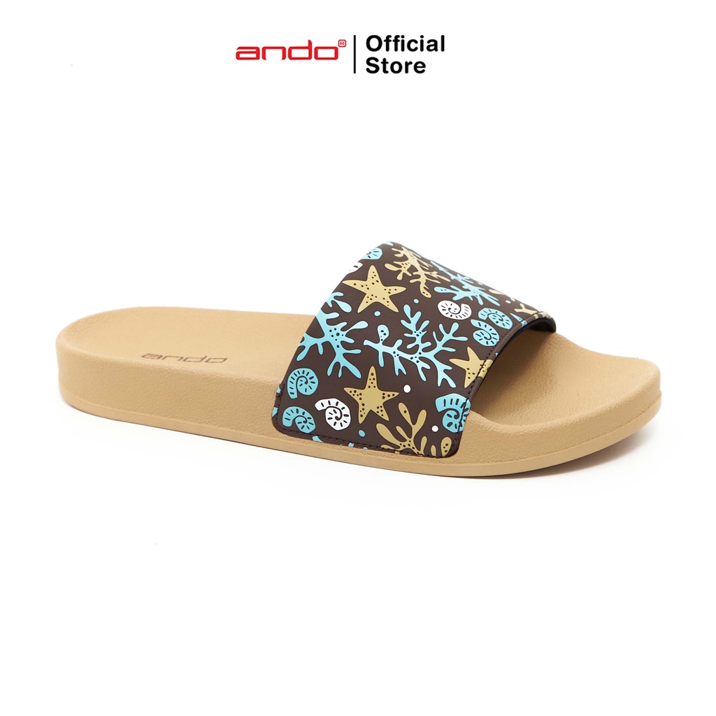 Jual Ando Official Sandal Selop Slip On Coral Wanita Dewasa - Cokelat ...