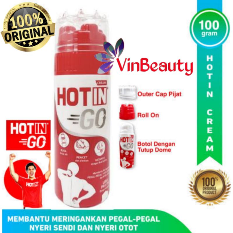 Jual HOTIN CREAM GO MERAH PUTIH 100 GRAM / HOT IN KRIM GO BOTOL PUTIH ...