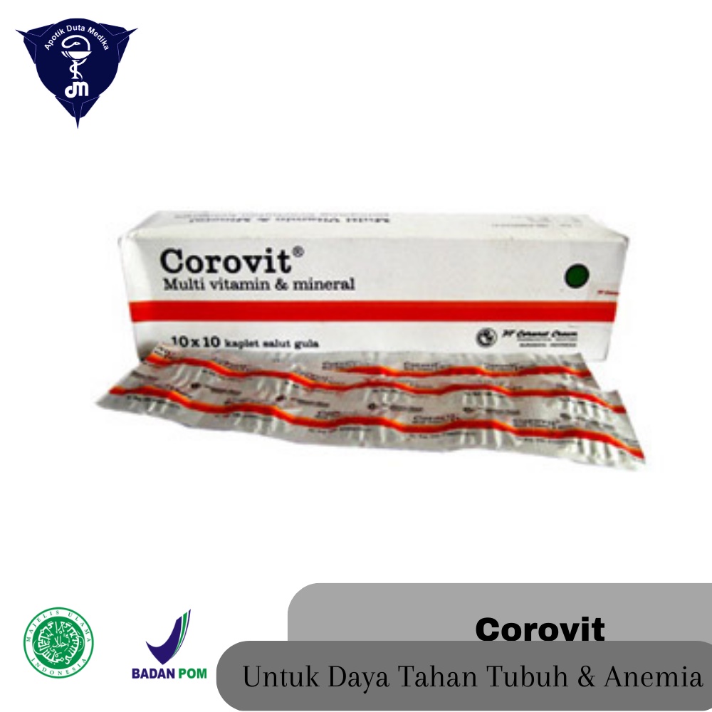 Jual COROVIT 10 TABLET SUPLEMEN VITAMIN DAYA TAHAN TUBUH NAFSU MAKAN ...
