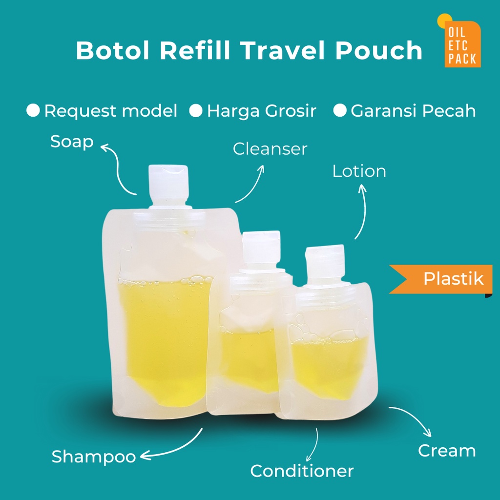Jual Botol Refill Travel Pouch 30ml / Tutup Fliptop / Travel Kit Untuk ...