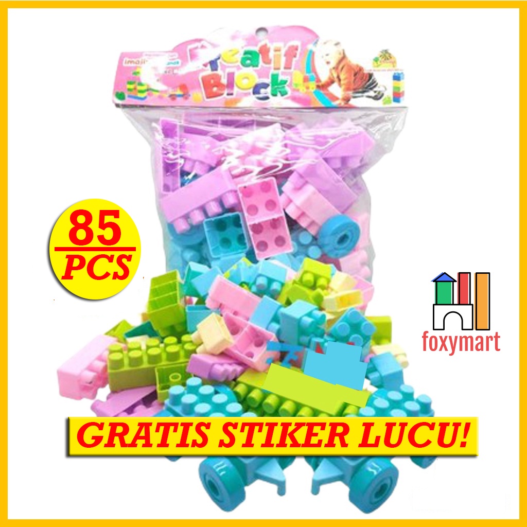 Jual MAINAN Block Balok Besar 96 PCS Mainan Blok Anak Edukasi Balok ...