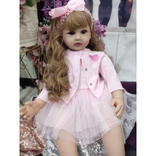 Jual Ready Boneka Reborn Bayi Silikon Mewah Jumbo 60 cm Super Premium ...