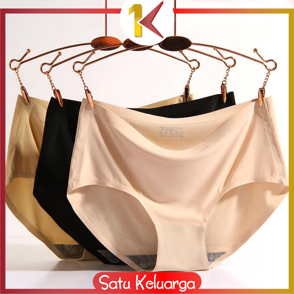 Jual SK-P38 PART 2 Celana Dalam Seamless Wanita Polos CD Cewek Tanpa Jahitan Ice Silk Panties ...